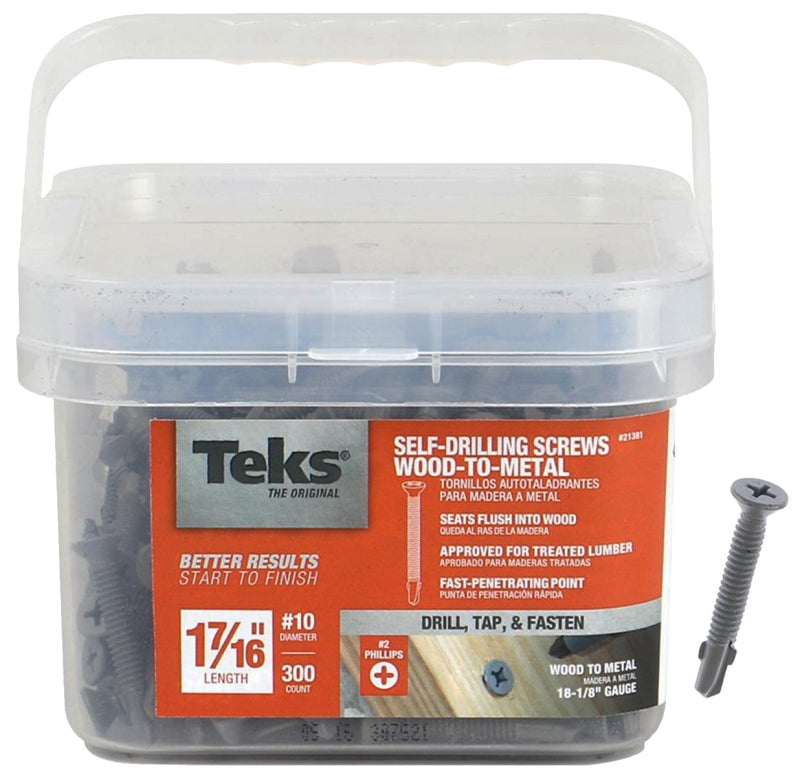 Teks 21381 Screw with Wing, 1-4/9 in L, Flat Head, Phillips Drive, Sel ...