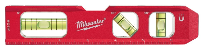 Milwaukee 48-22-5107 Compact Billet Torpedo Level, 7 in L, 3-Vial, Mag ...