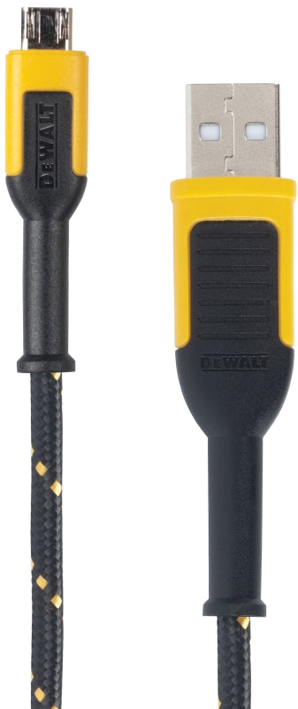 DEWALT 131 1322 DW2 Charger Cable, USB, USB-A, Kevlar Fiber Sheath, Bl ...