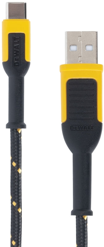 DEWALT 131 1348 DW2 Charger Cable, USB-A, USB-C, Kevlar Fiber Sheath ...