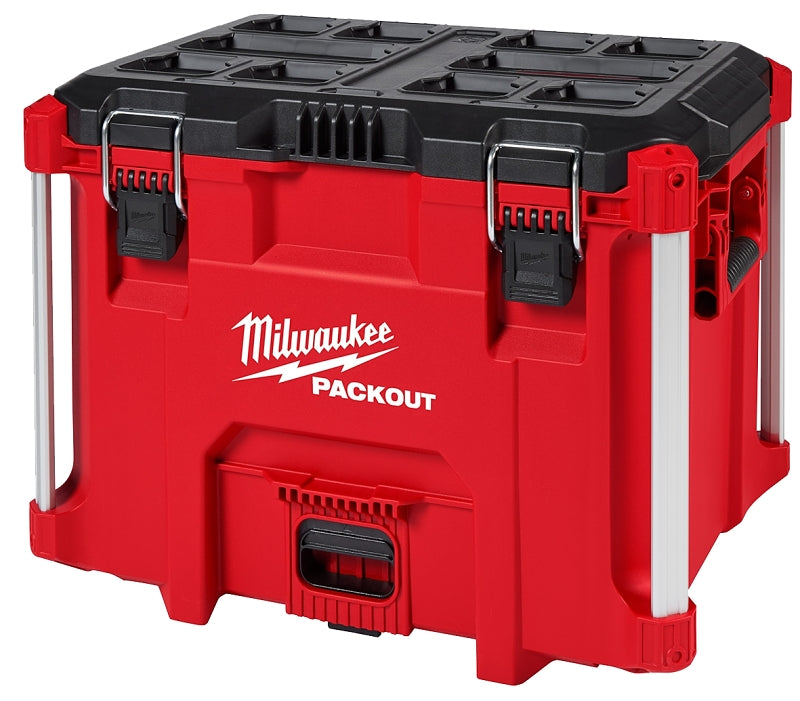 Milwaukee PACKOUT 48-22-8429 Tool Box, 100 lb, Polypropylene, Black/Re ...