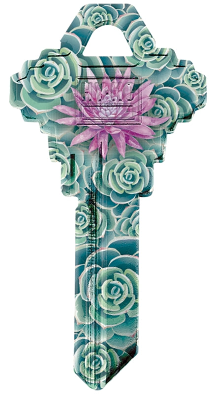 Hy-Ko 16010SC1-40 Key Blank, Green Leaves, Brass, For: Schlage SC1 Key ...