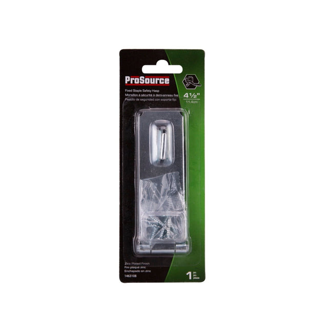 ProSource LR-122-BC3L-PS Safety Hasp, 4-1/2 in L, 4-1/2 in W, Steel, Z ...