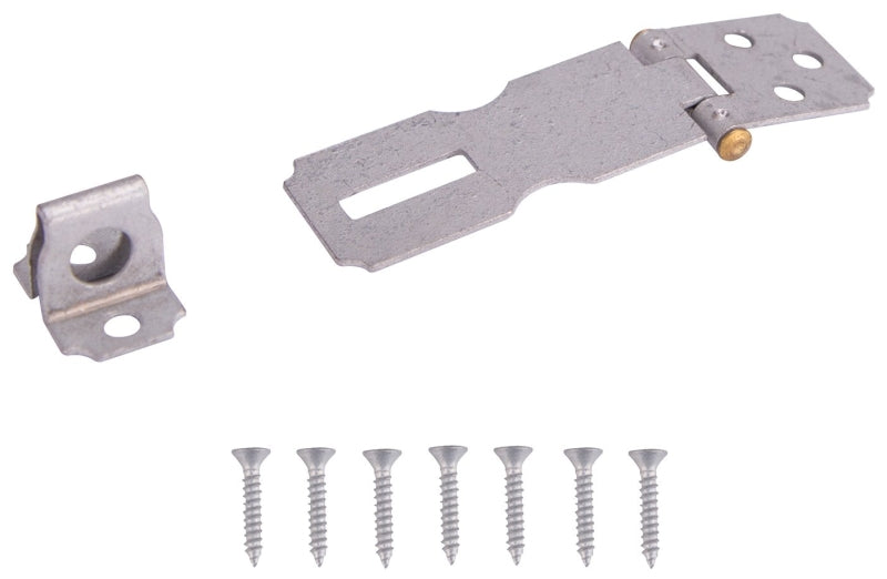 ProSource LR-130-BC3L-PS Safety Hasp, 2-1/2 in L, 2-1/2 in W, Steel, G ...