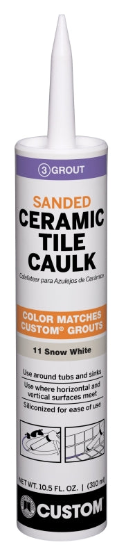 Custom PC1110S-6 Caulk, Snow White, 24 hr Curing, >50 deg F, 10.5 oz C ...