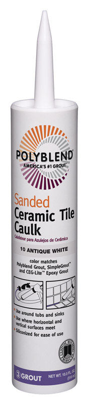 Polyblend Sanded Tile Caulk Antique White 10.5 oz. – Shell Lumber and ...