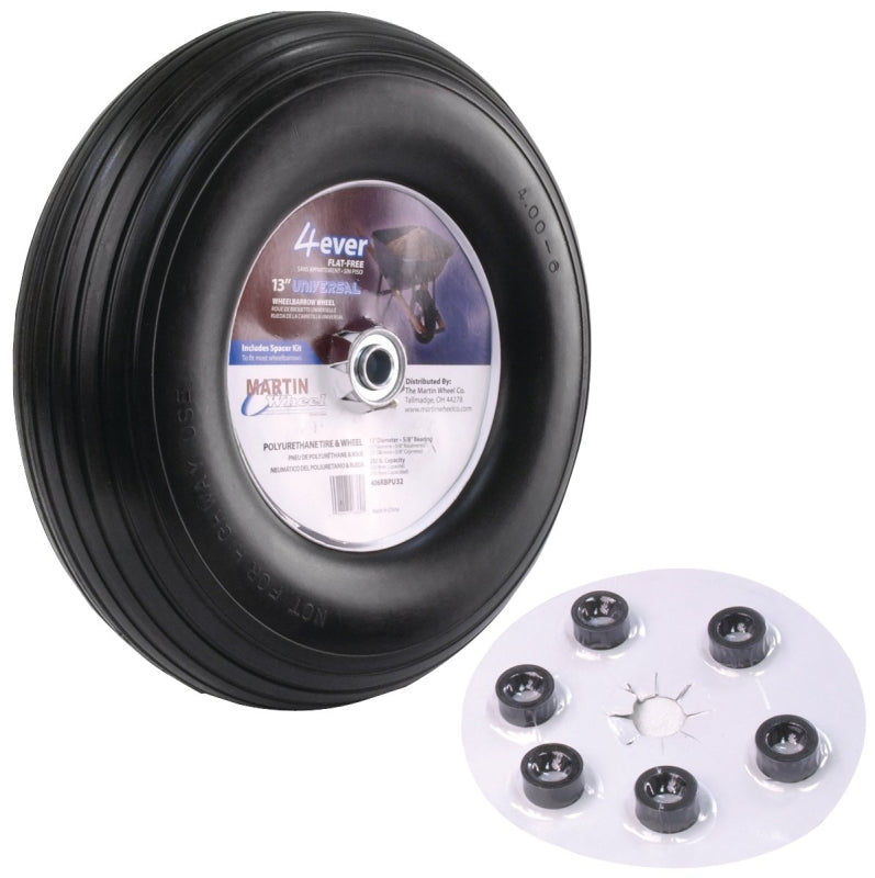 MARTIN Wheel 406RBPU32 Wheelbarrow Wheel with Universal Hub, 4 x 6 in ...