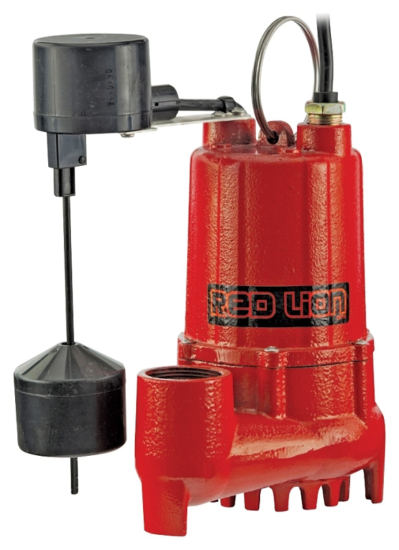 Red Lion 14942747 Sump Pump, 1-Phase, 5.3 A, 115 V, 1/2 hp, 1-1/2 in O ...
