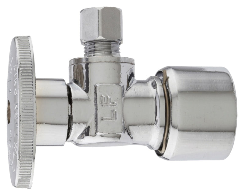 Plumb Pak K2626PCPO Angle Valve, 1/2 x 1/4 in Connection, Brass Body ...