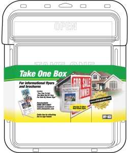 Hy-Ko 22131 Take One Flyer Box, Single-Sided, Plastic, Clear, Pack of ...