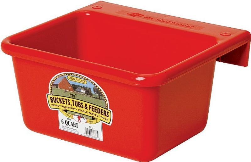 Little Giant MF6RED Hook Over Feeder, 6 qt Volume, DuraFlex Plastic, R ...