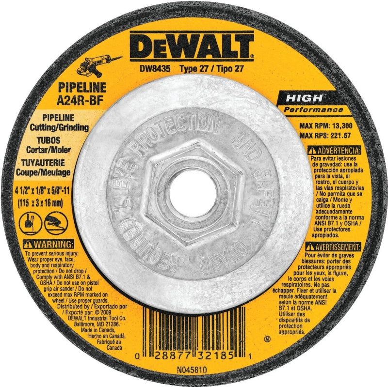 DEWALT DW8435 Grinding Wheel, Applicable Materials: Ferrous Metal, Sta ...