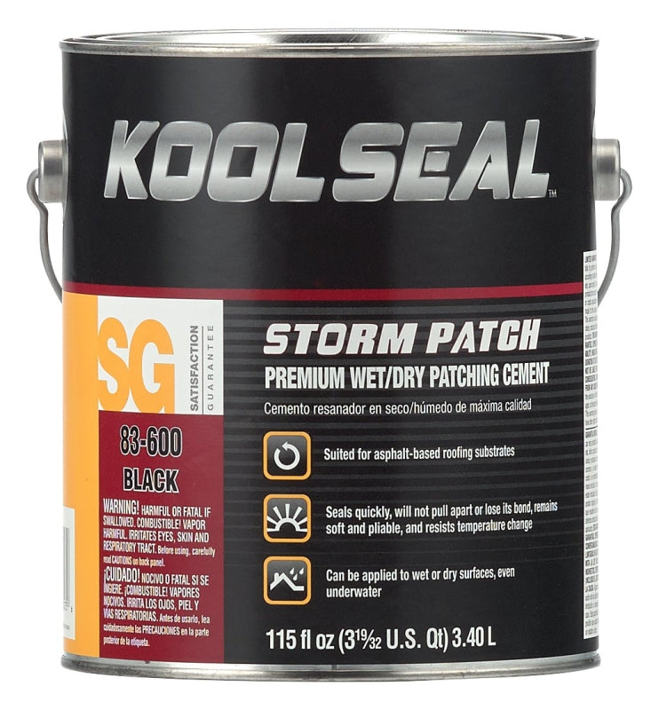Kool Seal Storm Patch Series KS0083600-16 Patching Cement, Black, Liqu ...