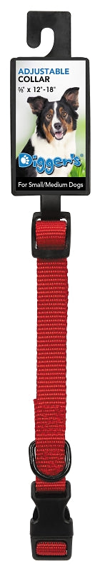 Digger's 2938001 Adjustable Collar, 12 to 18 in L, 5/8 in W, Red ...