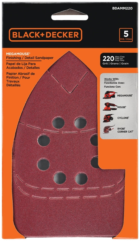 Black+Decker BDAMM220 Sandpaper, 220 Grit, Medium – Shell Lumber and ...