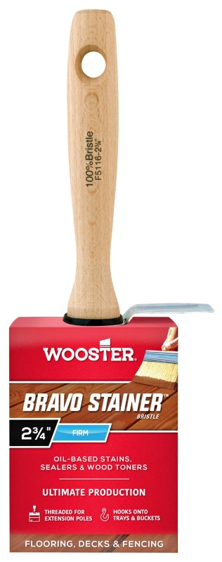 Wooster F5116-2 3/4 Paint Brush, White, Hardwood Handle, 2-3/4 in W, S ...