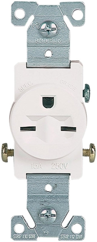 Eaton Wiring Devices 816W-BOX Single Receptacle, 2 -Pole, 250 V, 15 A ...