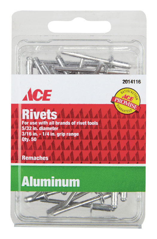 Ace 1/6 in. Dia. x 1/4 in. Aluminum Rivets 50 pk – Shell Lumber and ...