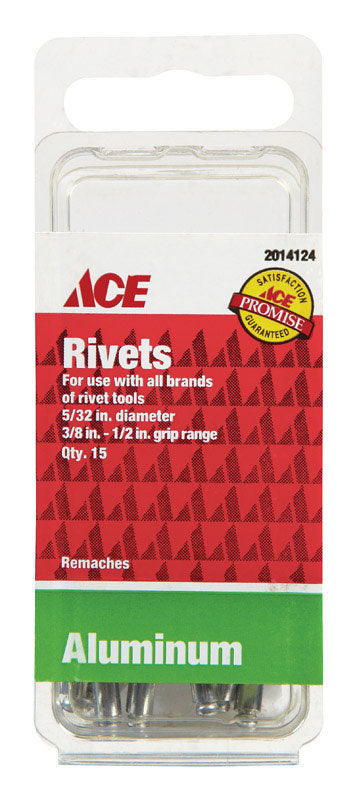 Ace 1/6 in. Dia. x 1/2 in. Aluminum Rivets 15 pk – Shell Lumber and ...