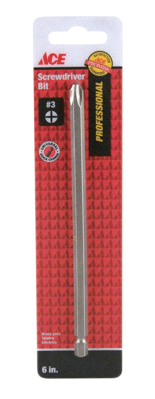 Ace Screwdriver Bit 1/4 in. Dia. x 6 in. L 1 pc. – Shell Lumber and ...