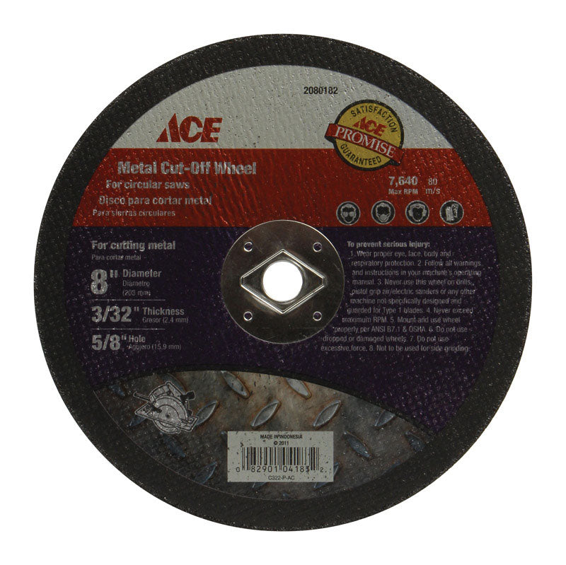 Ace 7 in. Dia. x 0.125 in. 0.625 in. Abrasive Cutoff Blade – Shell ...