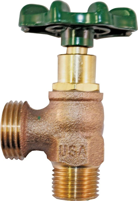 Arrowhead Brass 221LF Boiler Drain, 1/2 x 3/4 in Connection, MIP x Hos ...