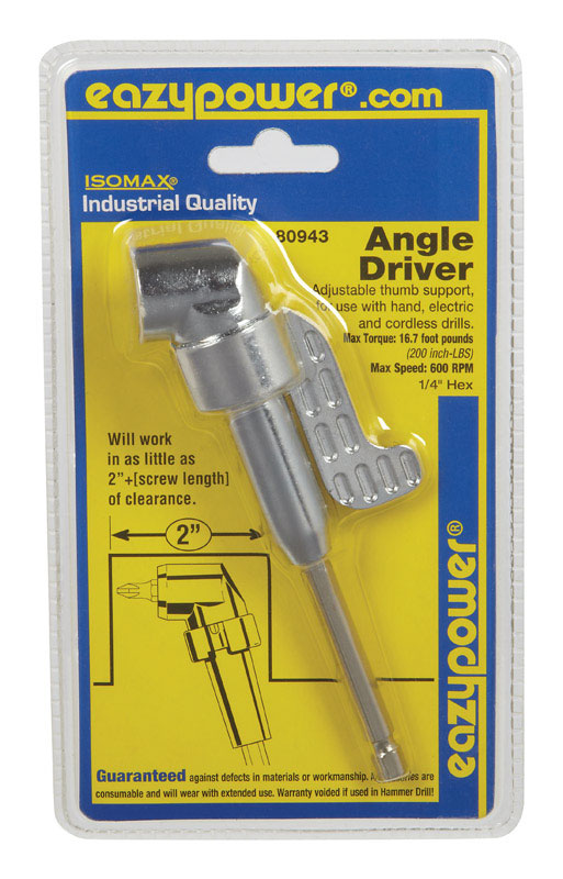 Eazypower Isomax Angle Driver Screwdriver Bit Adapter 1/4 in. Dia. x 2 ...