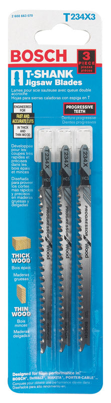 Bosch Metal T-Shank 4-1/2 in. L Jig Saw Blade 8-12 TPI 3 pk – Shell ...