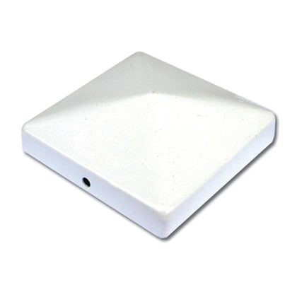 Pylex 12030 Post Cap, 4 in L, 4 in W, Steel, White, Powder-Coated ...