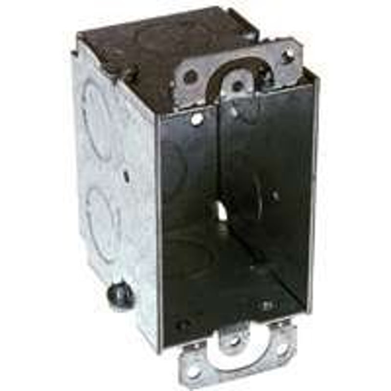 Raco 560 Switch Box, 1-Gang, 1-Outlet, 8-Knockout, 1/2 in Knockout, St ...