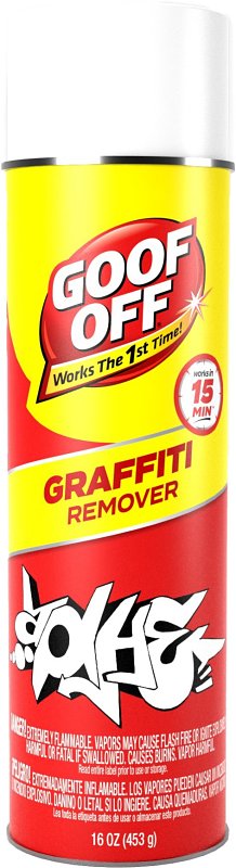 Goof Off FG673 Graffiti Remover, Opaque Viscous Liquid, 16 oz Aerosol ...