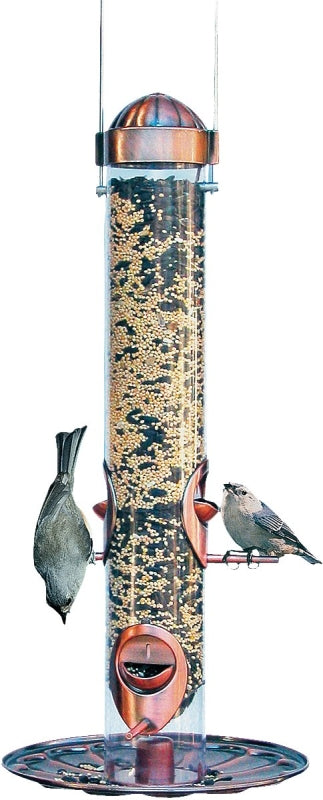 Perky-Pet 385-2 Wild Bird Feeder, 17 in H, Copper, 1.8 lb, Plastic, Cl ...