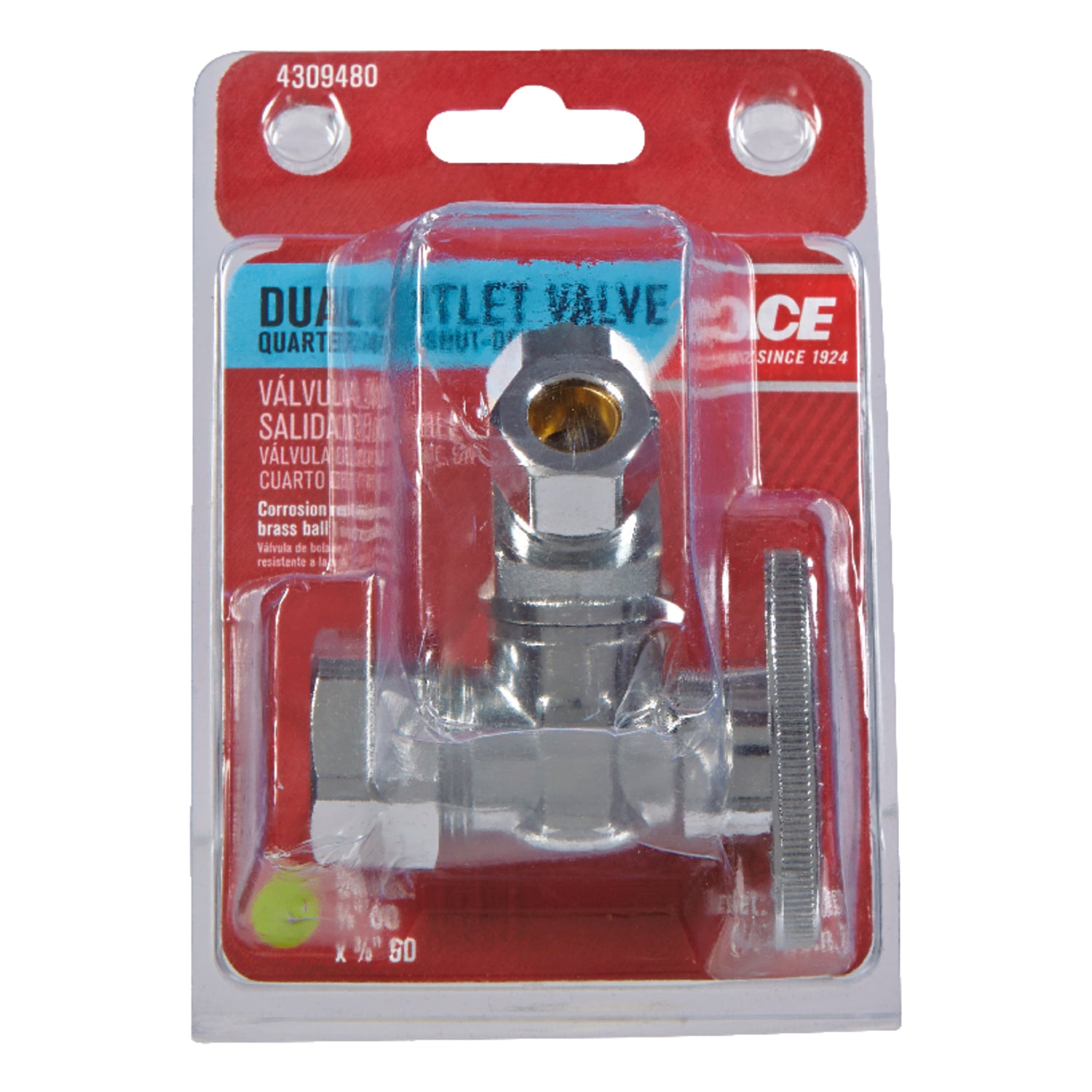 Ace 5/8 in. Dia. x 3/8 in. Dia. Brass Dual Shut-Off Valve – Shell ...