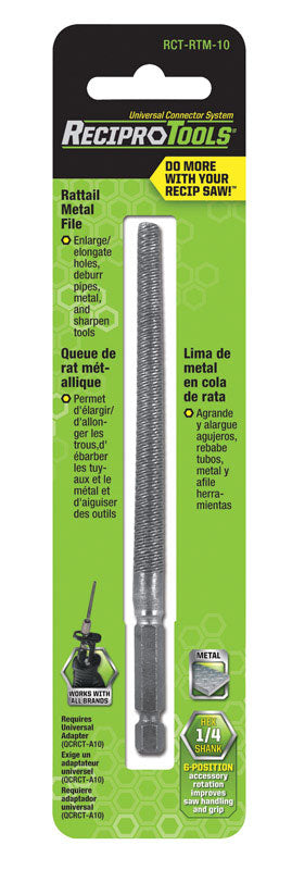 Reciprotools Round Rattail Tapered File 3-1/4 in. L – Shell Lumber and ...