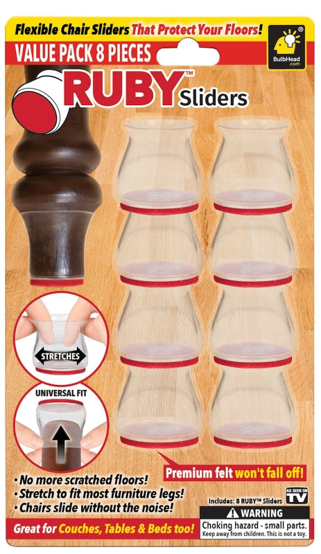 TELEBrands 15503-12 Ruby Slider, Rubber, Clear/Red, Felt/Rubber – Shell ...