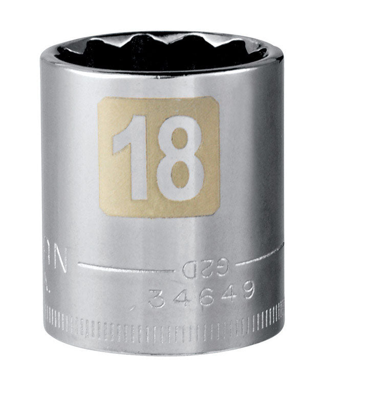 Craftsman 3/8 in. Drive 12 Point 18 mm Standard Socket – Shell Lumber ...