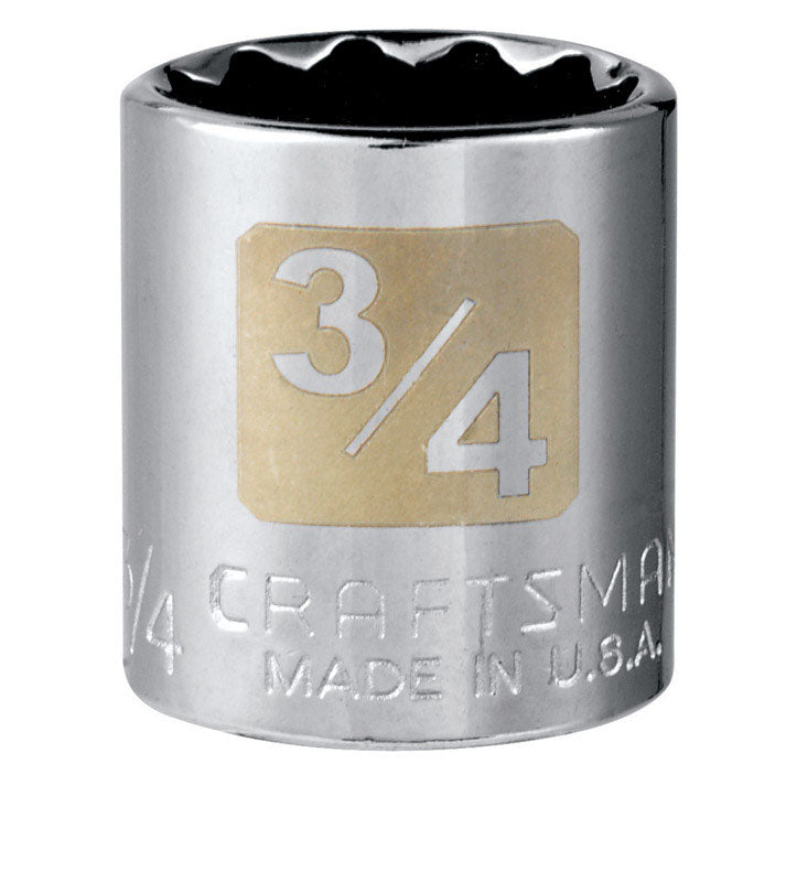 Craftsman 3/8 in. Drive 12 Point 3/4 in. Standard Socket – Shell Lumber ...