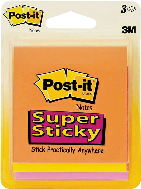 Post-it Marrakesh 3321-SSAN Super Sticky Note, Neon, 45-Sheet – Shell ...