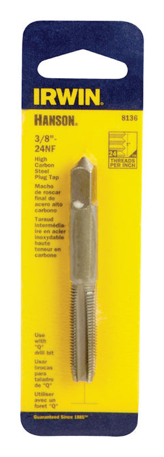 Irwin Hanson High Carbon Steel 3/8 in.-24NF SAE Fraction Tap 1 pc ...