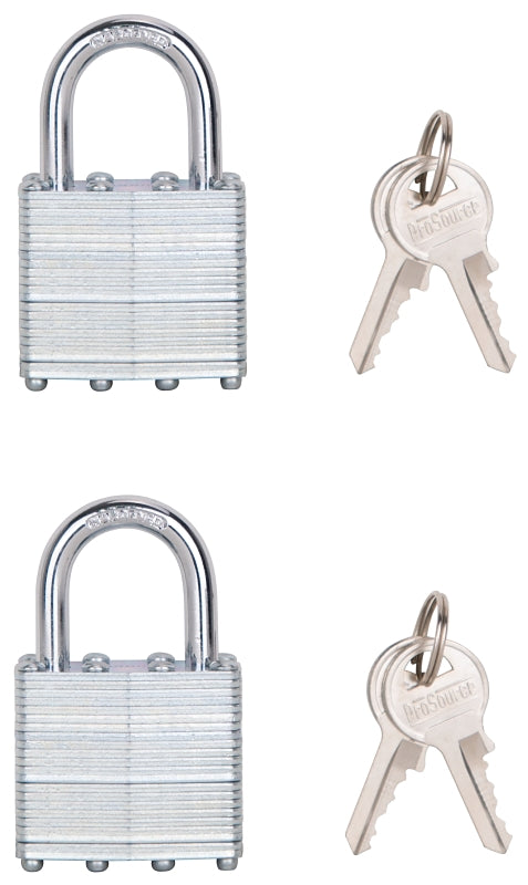 ProSource HD00012-D-3L Padlock Set, Standard Shackle, 1/4 in Dia Shack ...