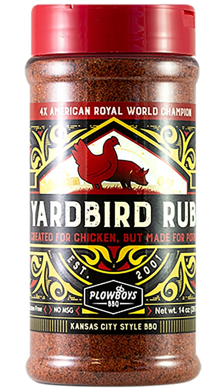 Plowboys Barbeque PF02008 Yard Bird BBQ Rub, Heat, Sweet, 16 oz Jar ...