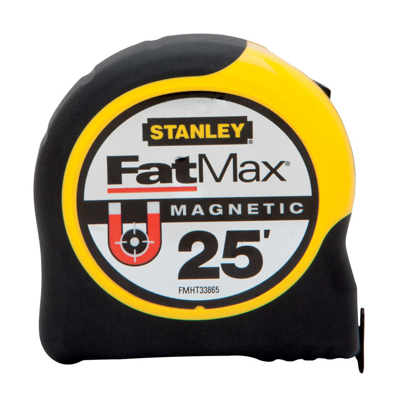 Stanley FatMax Magnetic Tape Measure 1-1/4 in. W x 25 ft. L – Shell ...