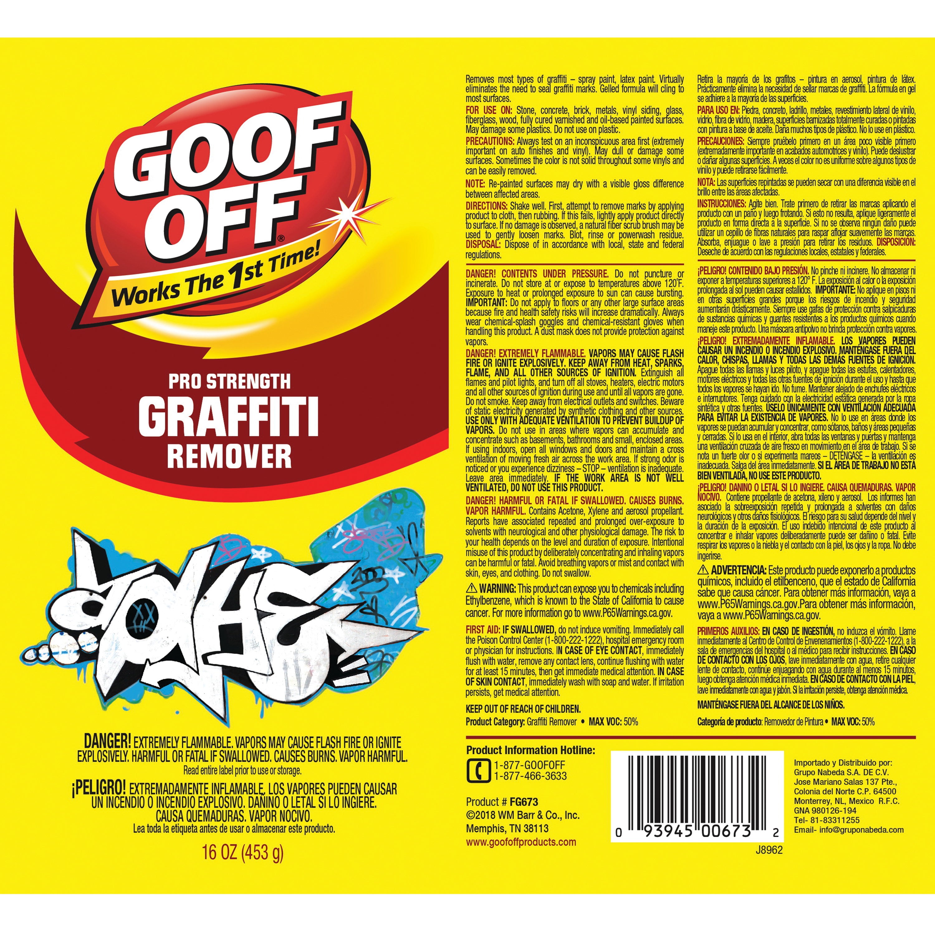 Goof Off Pro Strength Graffiti Remover 16 oz. – Shell Lumber and Hardware