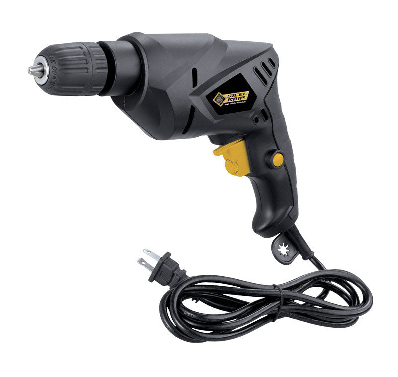 Steel Grip 4.2 amps 3/8 in. Keyed 3 rpm Corded Drill – Shell Lumber and ...