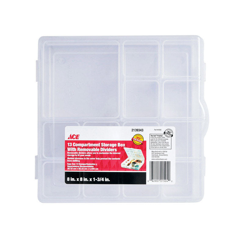 Ace Storage Organizer 1-3/4 in. H x 8 in. W x 8 in. L Clear – Shell ...