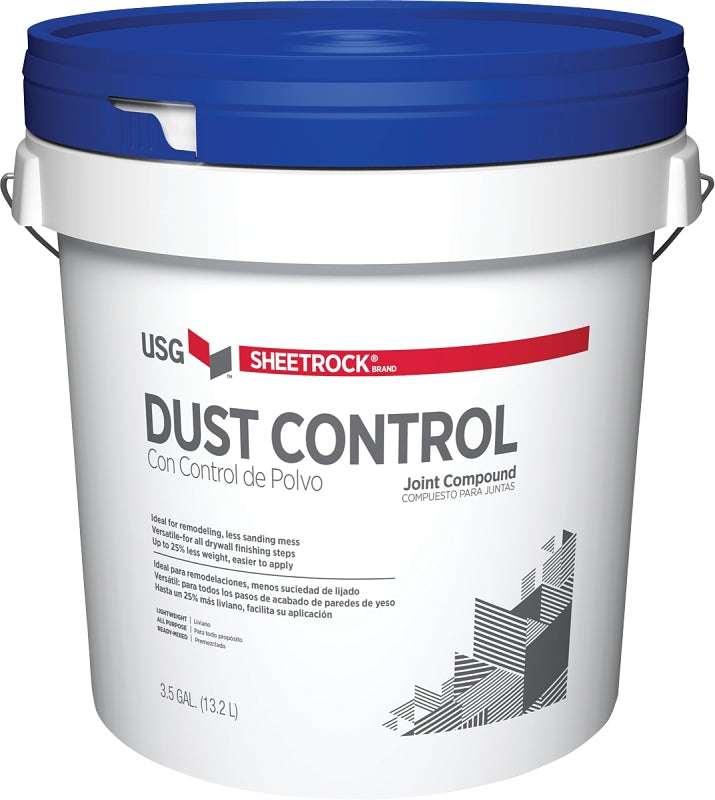 Sheetrock 380059 Dust Control Joint Compound, Paste, 3.5 gal, Off-Whit ...