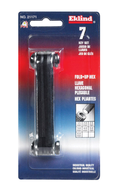 Eklind Metric Fold-Up Hex Key Set 7 pc. 1.5-6mm – Shell Lumber and Hardware