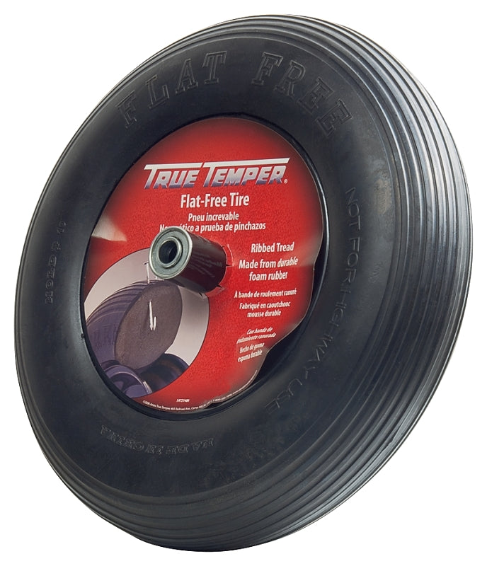 True Temper FFTCC Wheelbarrow Tire, Polyurethane Tire, 8 in Dia Hub ...