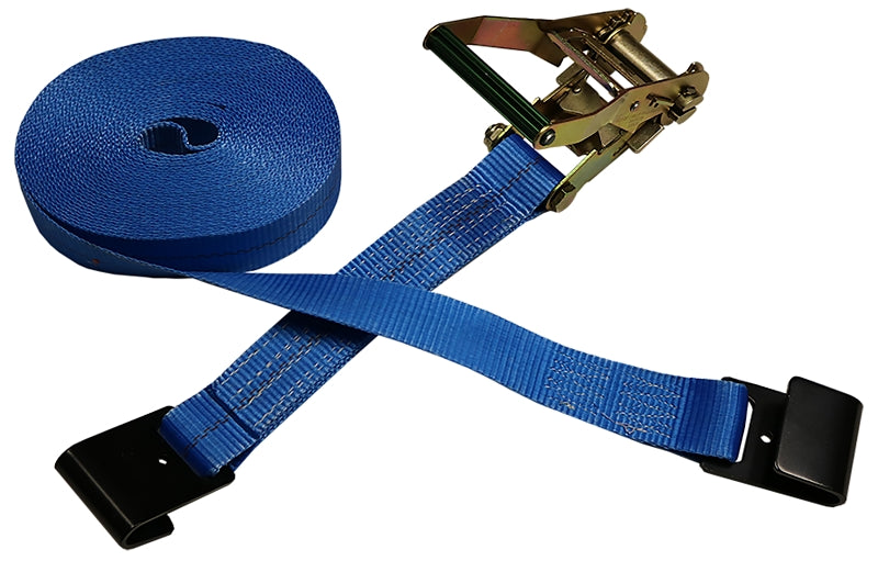 Ancra 557-40 Heavy-Duty Tie-Down Strap, 2 in W, 40 ft L, Polyester, Bl ...