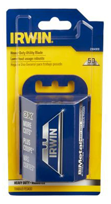 Irwin 2084300 Utility Blade with Dispenser, 2-3/8 in L, Bi-Metal, 2-Po ...
